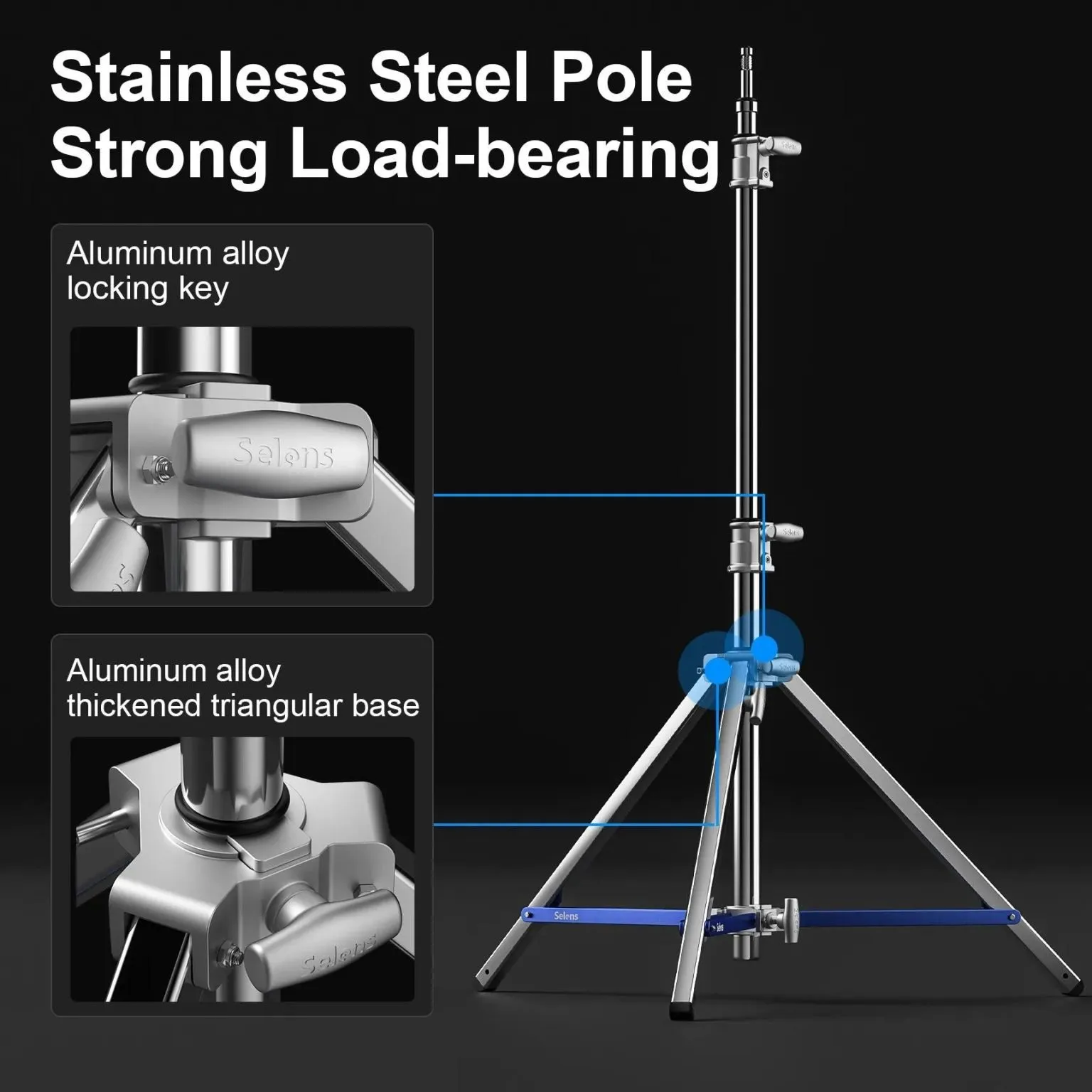 Low-Boy Stand With Baby Pin/Universal Head || SLH4-HL1200 SLH4-HL1200H ...